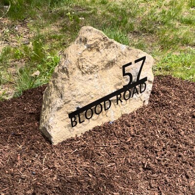 Custom Metal Address Sign for Rock Personalized Custom Address Modern ...