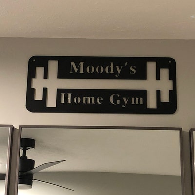 Personalized Home Gym Signs for Workout Room, Personalized Metal Sign ...