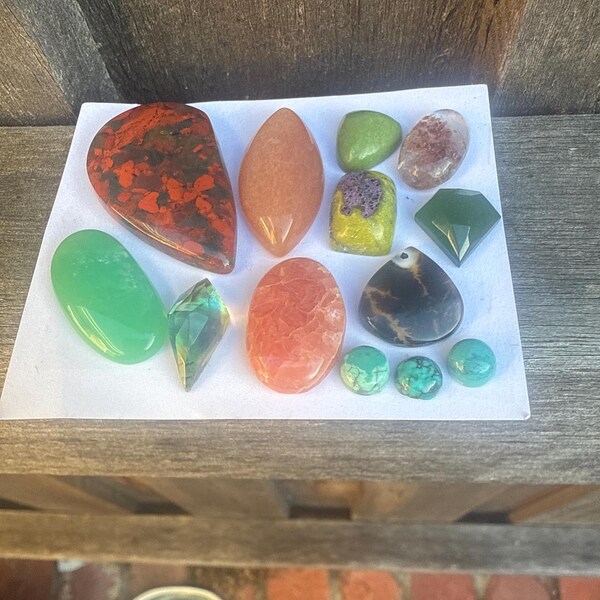 21-32mm Mexican Peanut Obsidian Flat Back Cabochon - Teardrop Oval ...