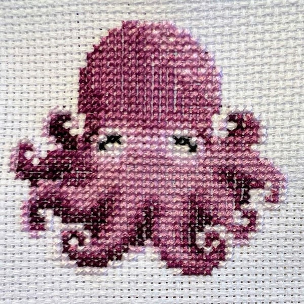 Octopus Cross Stitch Pattern PDF Bundle - Red + Purple Octopus Patterns ...