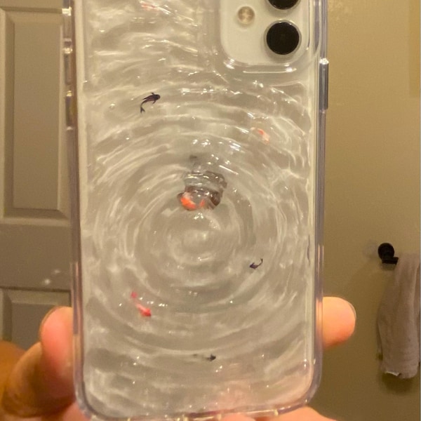 Mini Whales Clear 3D Wave Resin Phone Case for All Brand - Etsy