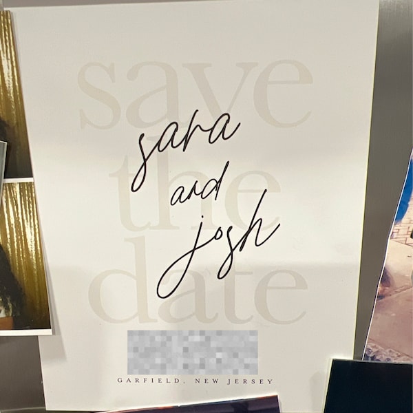 Minimalist White Ink Save the Date Card, Black & White Save the Date ... Minimalist White Ink Save the Date Card, Black & White Save the Date ...
