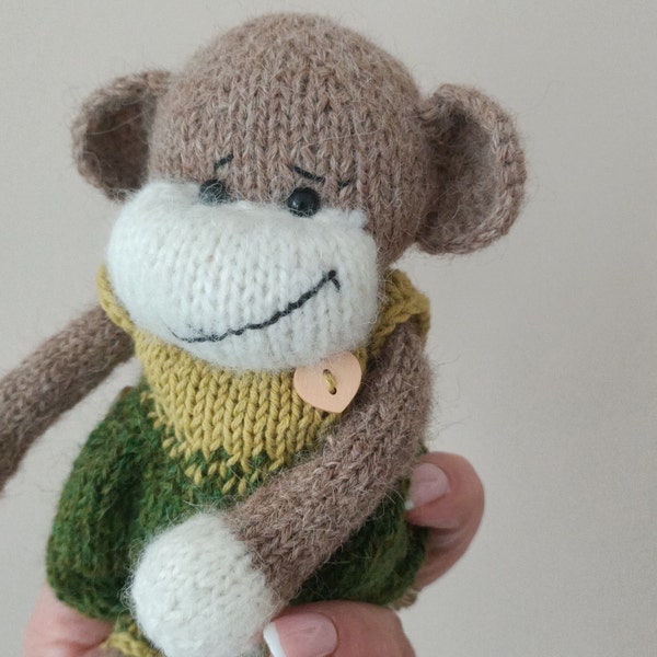 Cute Knitted Monkey DIY. Pattern in PDF Format. Amigurumi Animal ...