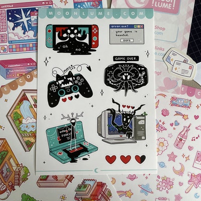 LOVECORE STICKERS Matte Vinyl Sticker Sheet 15 Cute Valentine Love ...