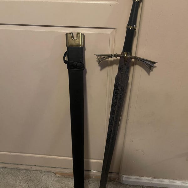 Functional Hand Forged Sword, Scimitar Sword With Leather Sheath, Great ...