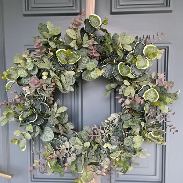 Large Classic Christmas Wreath for Front Door, Spruce and Pine Wreath ...