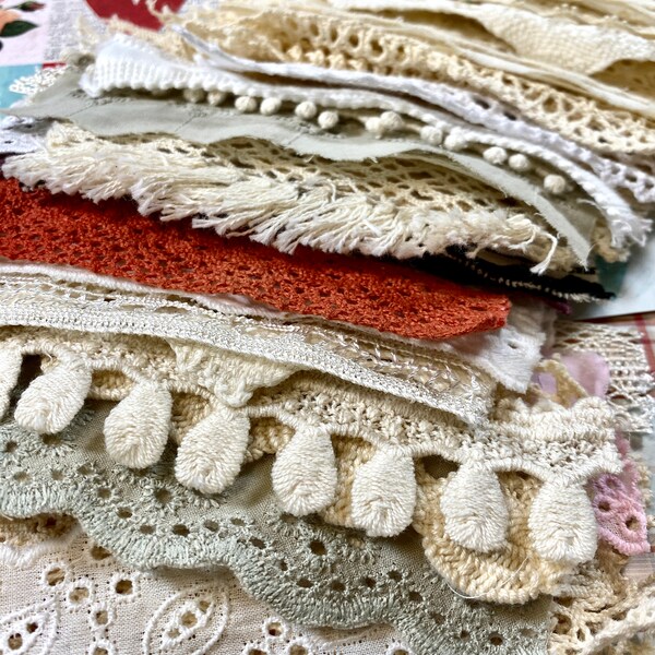 Cotton Lace Trim / Ecru Cotton Crochet Lace Trim, Edging Lace - Etsy