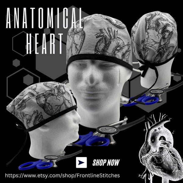 Heart Fabric - Hearts Anatomical on Soft Gray by Beththompsonart ...