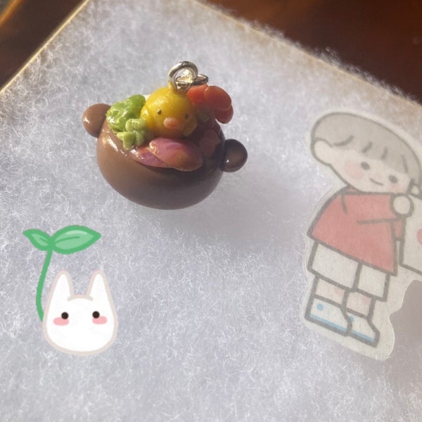 Cute Matcha Tayaki Bear Charm / Handmade Polymer Clay Charms ...