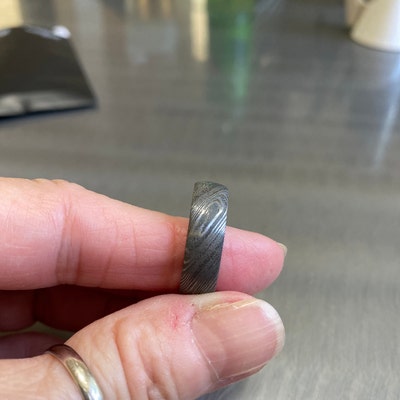 Cracked 3D Printed Titanium Gold Inlay Ring With half Crack - Etsy