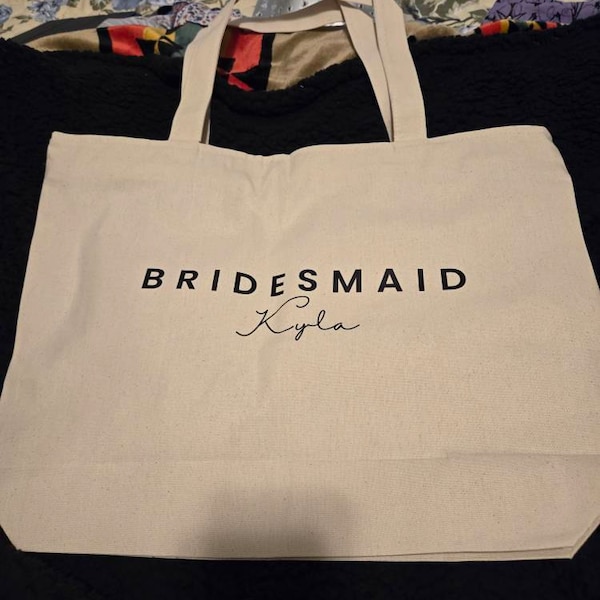 Custom Bride Tote Bags, Bachelorette Party Totes, Bridal Party Tote ...