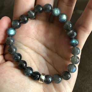 AAAA Labradorite Bracelet, 8mm Labradorite Bracelet, Highest Quality ...