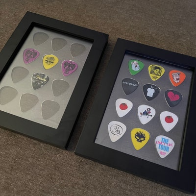 Guitar Pick Display Black 8 X 10 Double Sided Horizontal Holds 30 ...