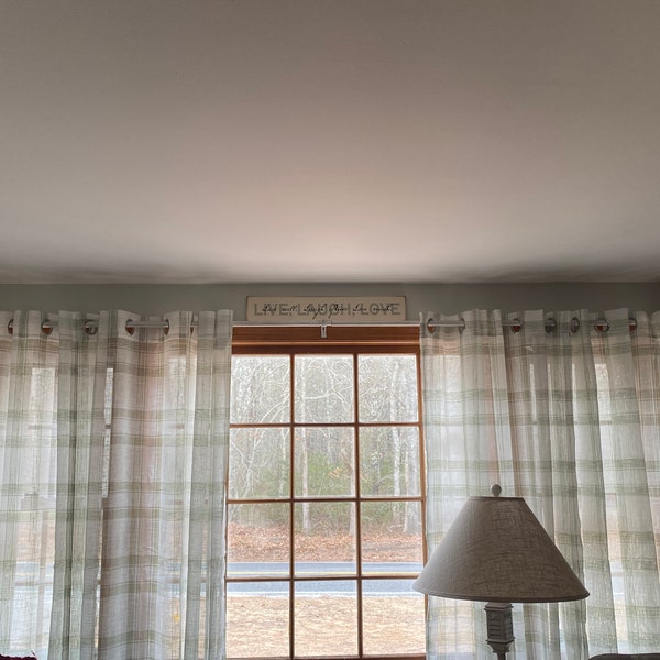 Cambridge Distressed Ivory White Farmhouse Rustic Curtain Rods 28"- 48 ...