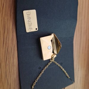 Envelope Necklace Envelope Pendant Secret Message Hidden Message ...