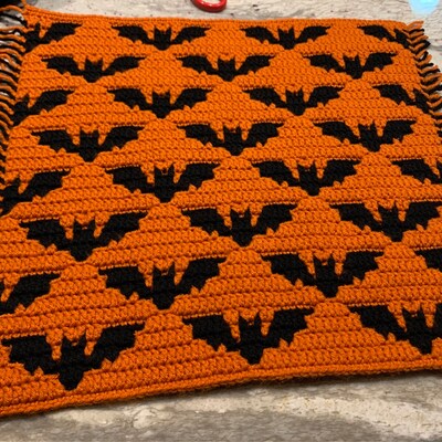 Batty Mosaic Crochet Pattern Bat Chart by Sixel Design - Etsy