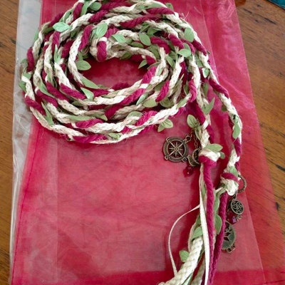 Handfasting Cord 8ft, Wedding Rope, White Leaf, White Lace, Metallic ...