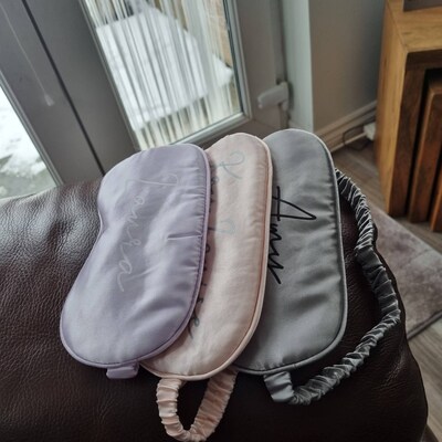PERSONALISED EYE MASKS, Satin Eye Mask for Sleeping, Personalised Gift ...