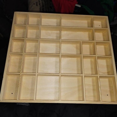 Wooden Display, 28 Compartments Spice Rack, Knick Knack Collection ...