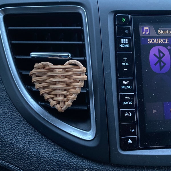 Rattan Heart Essential Oil Car Air Vent Diffuser, Trendy Car Decor ...