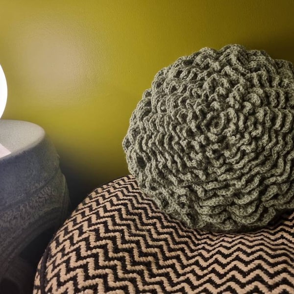Round Flower Pillow Cover - PDF Crochet Pattern - Instant Download - Etsy