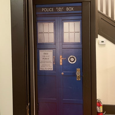 Tardis Door Wrap, Tardis Door Cover, Policebox Door Wrap, Tardis Decal ...