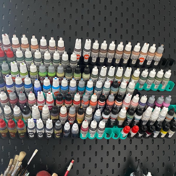 IKEA SKADIS Paint Dropper Bottle Holder | Army Painter, Vallejo, Green ...