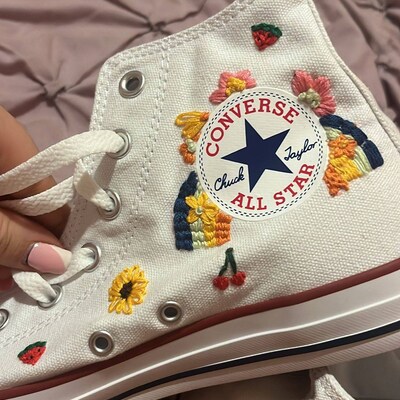 Cute Cat Converse Design Personalised Canvas Shoes Gifts for Her ...