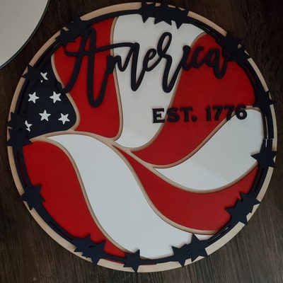 SVG Digital Instant Download Laser Cut File America 1776 American Flag ...