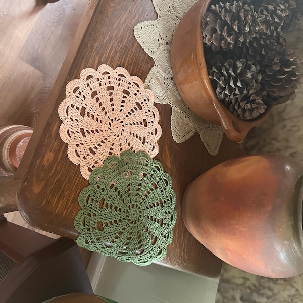 Peacock Doily, Turquoise Doily - Etsy