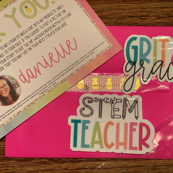 STEM Teacher Sticker - Etsy