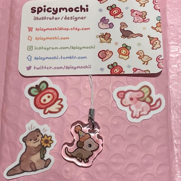 Series 2: Tiny Party Animals Sticker Set of 11 / Mini Animal Stickers ...