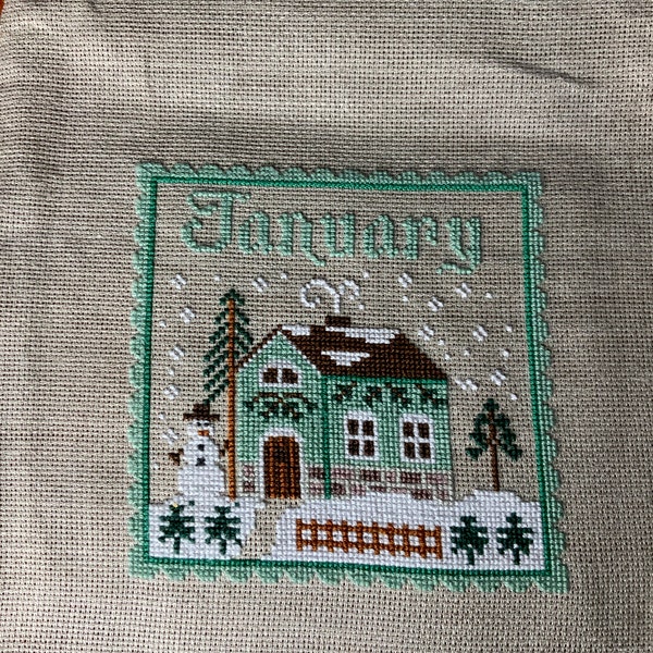January Cross Stitch Pattern,january Monthly Sampler, Calendar Cross ...