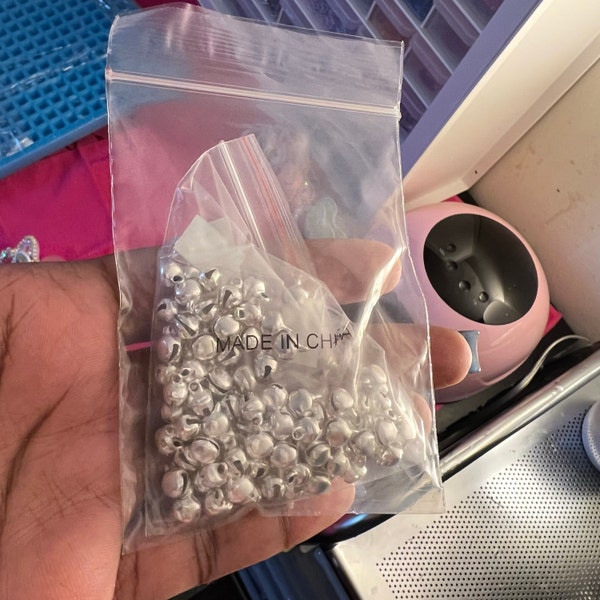 Tiny Bells 100 Pieces 6mm Silver Plated Steel Jewelry Craft Supply ...
