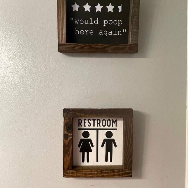 Restroom Farmhouse Decor Bathroom Sign - People Bathroom Sign ...