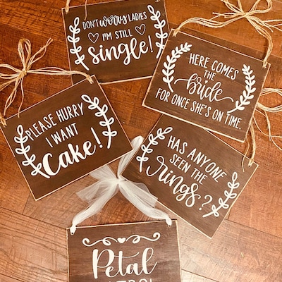 Customized Ring Bearer & Flower Girl Signs, Personalized, Custom ...