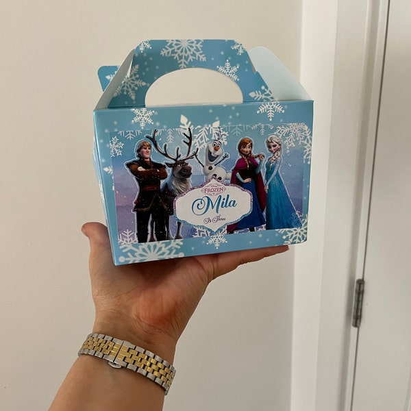 Frozen Gable Box Label, Frozen Treat Box Label, Frozen Treat Box Party ...