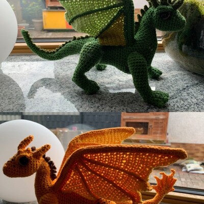 One-skein Dragon Intermediate/advanced PDF Crochet Pattern for Wired ...