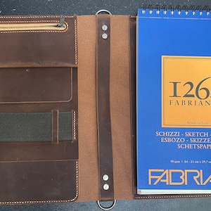 Personalized Retro Real Leather Portfolio Folder Cover - Etsy