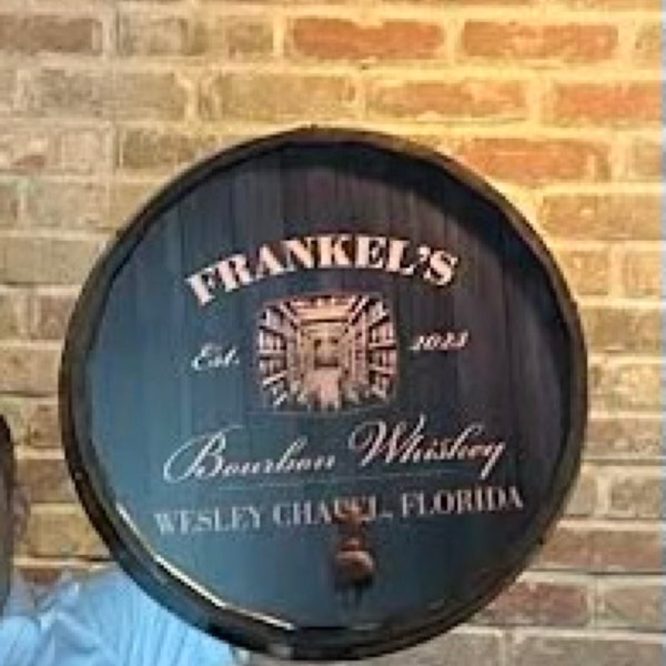 Personalized Bourbon Barrel End Sign With Spigot - Etsy