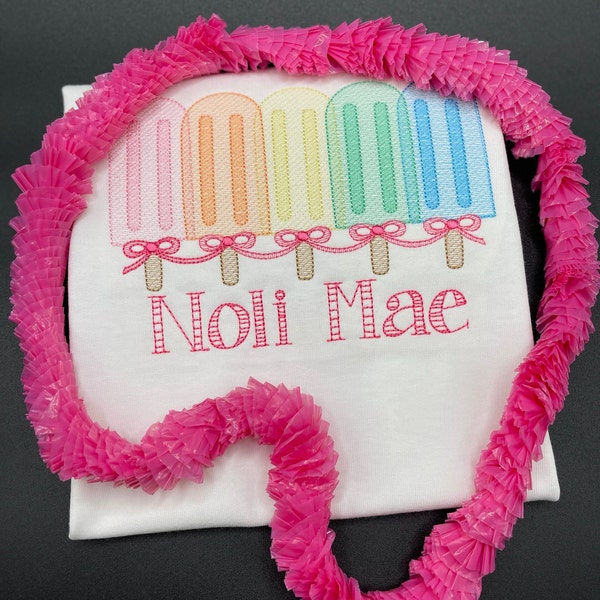 Popsicle Summer Popsicles Row of Popsicles Trio Popsicle With Bow ...