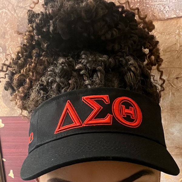 Delta Sigma Theta Embroidered Sun Visor Hat Summer Greek Paraphernalia ...