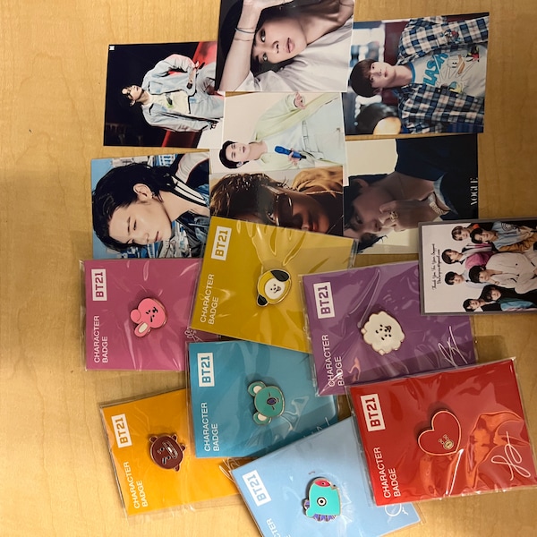 BTS Button/pins Set of 7 (each of the Members)/or Get an Individual Pin ...