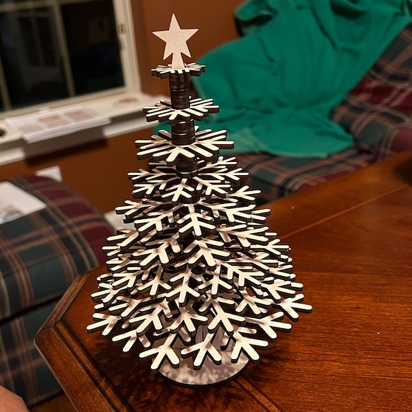 4 Models Christmas Tree SVG, Christmas Tree Laser Cut SVG, Desk Tree ...