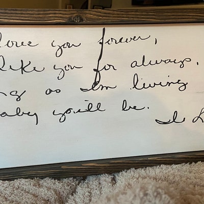 CUSTOM Sign,personalized Sign,loved Ones Handwriting,sentimental Gift ...