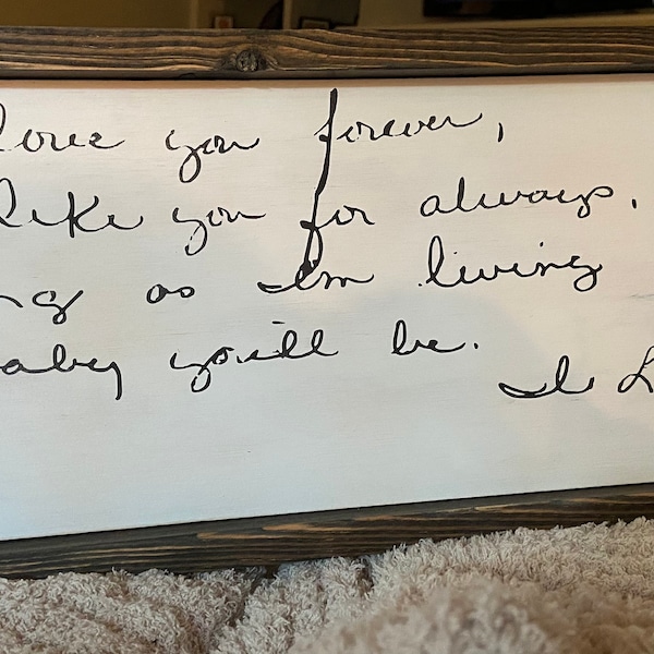 CUSTOM Sign,personalized Sign,loved Ones Handwriting,sentimental Gift ...