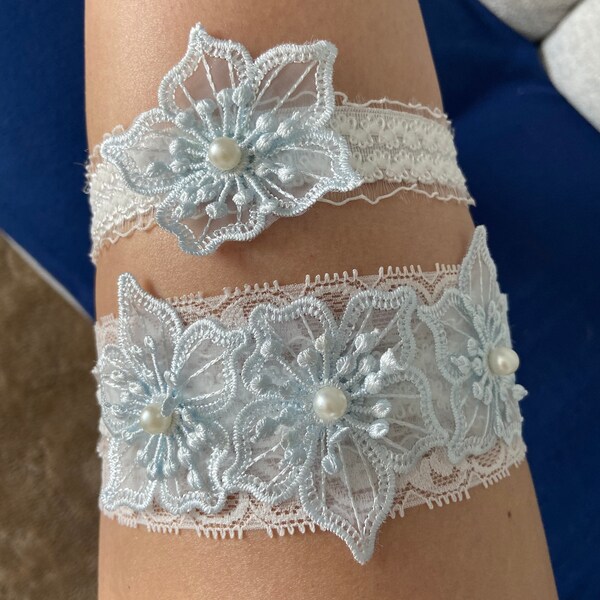 Something Blue Garter Blue Garter Belt Sky Blue Garter Bridal Garter ...