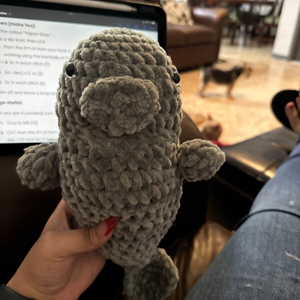 PATTERN/INSTRUCTIONS Manatee, Amigurumi Pattern, Manatee Pattern ...