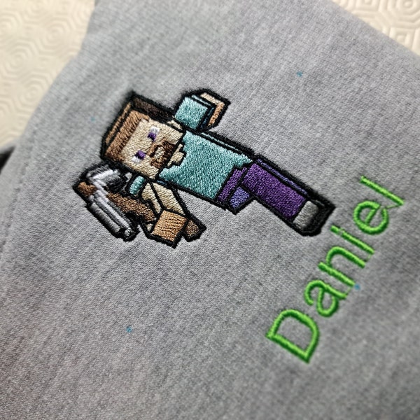 Steve Minecraft Embroidery Design (digital File) - Etsy