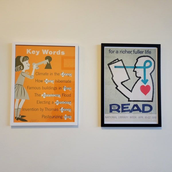 National Library Week Poster, Vintage Advertising Poster, USA 1961 ...